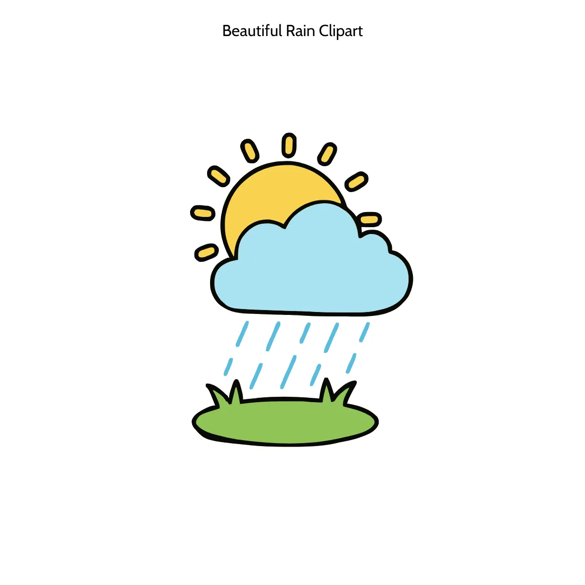 Free Beautiful Rain Clipart Template to Edit Online