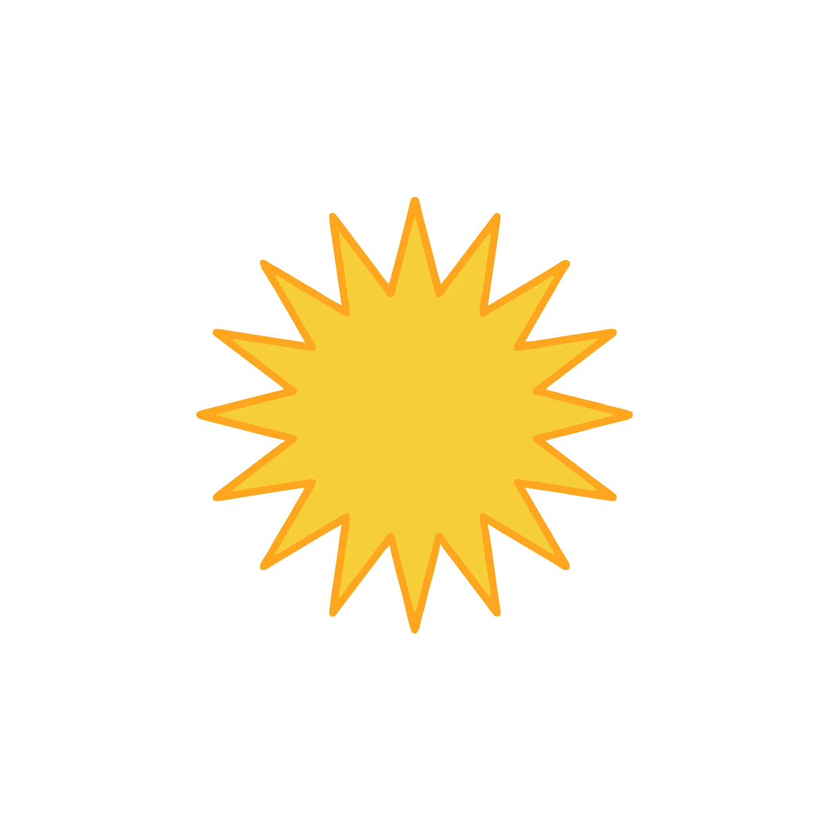 Free Yellow Starburst Shape Template to Edit Online