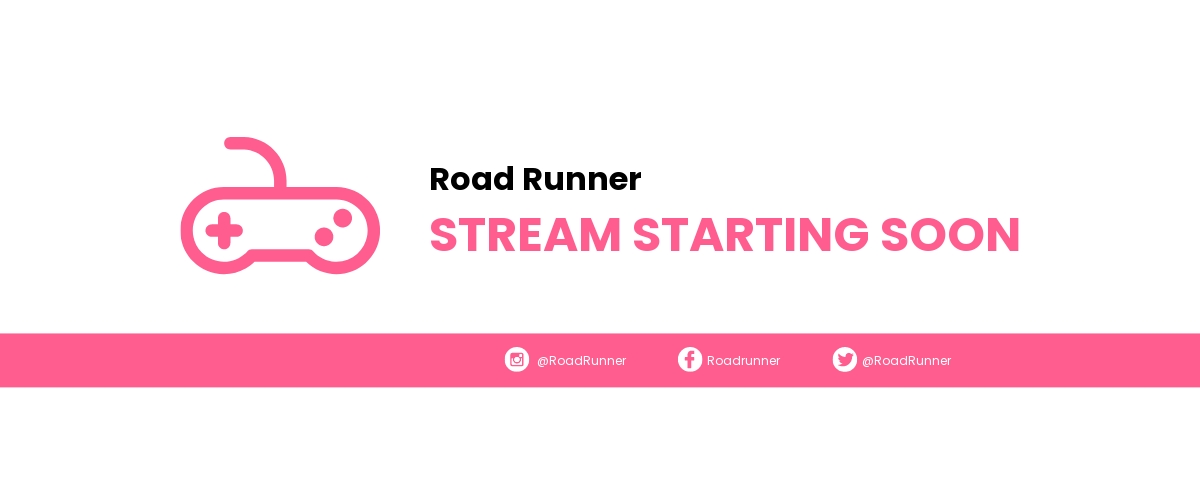 Free Twitch Stream Starting Soon Banner Template