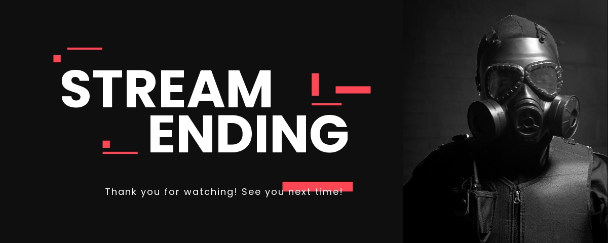Free Twitch Stream Ending Banner Template