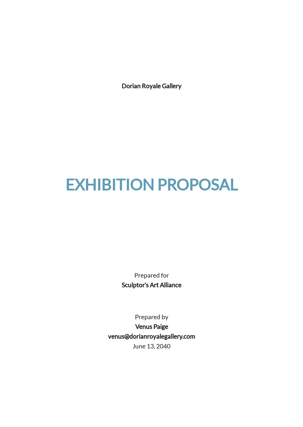 Free Exhibition Proposal Template