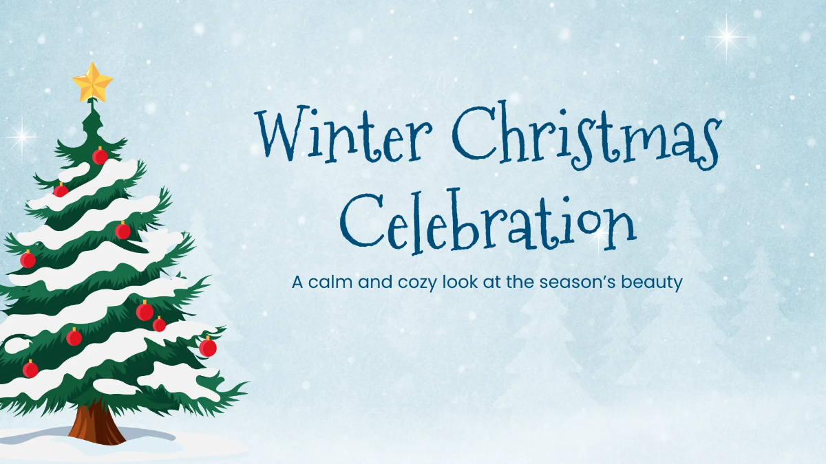 Free Winter Christmas Presentation Template to Edit Online