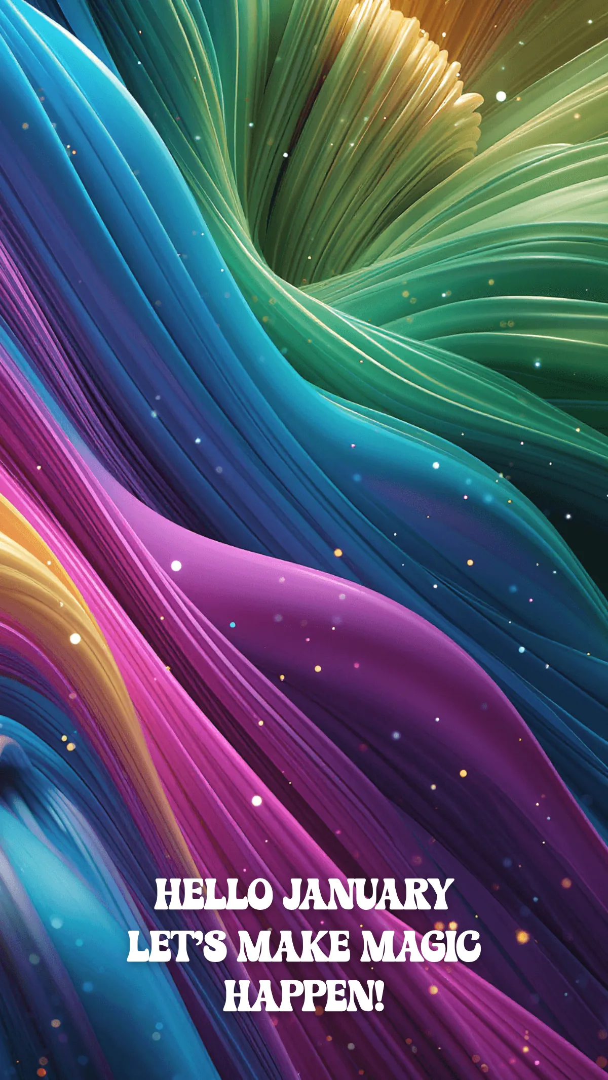 Free January Colorful Wallpaper Template to Edit Online