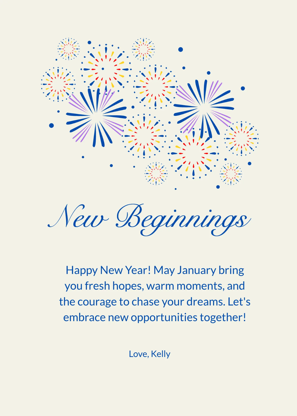 Free January Greeting Card Template to Edit Online