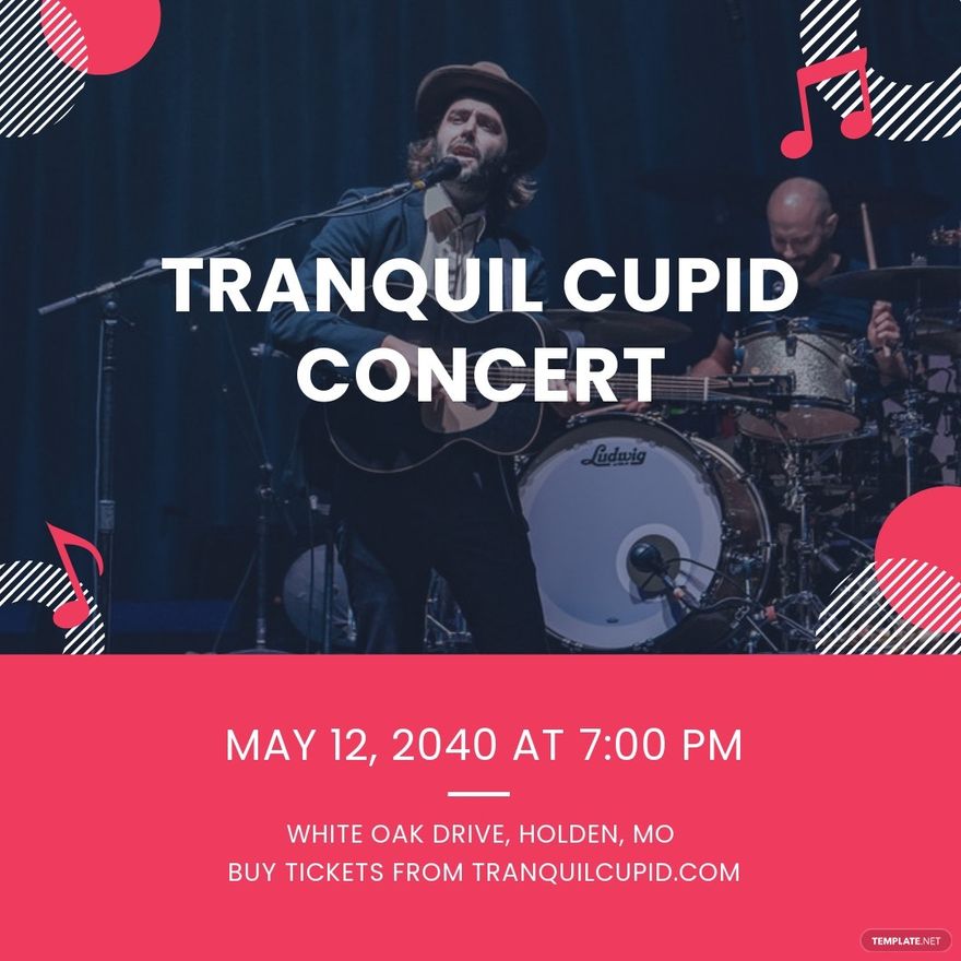 Free Music Event Instagram Post Template Template