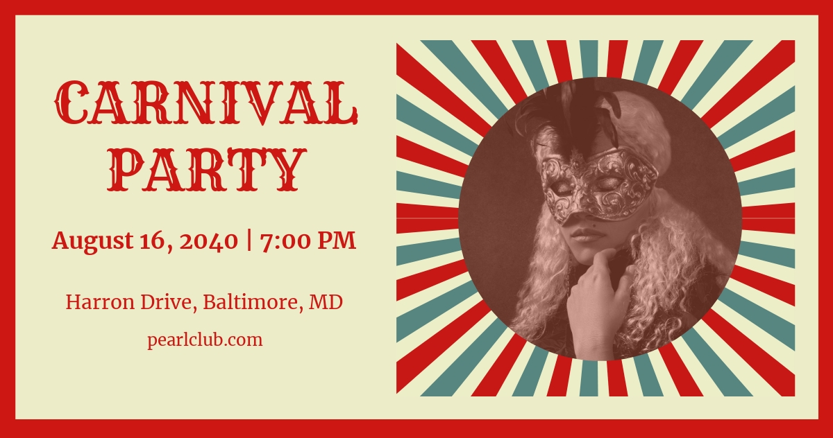 Free Party Invitation Facebook Post Template