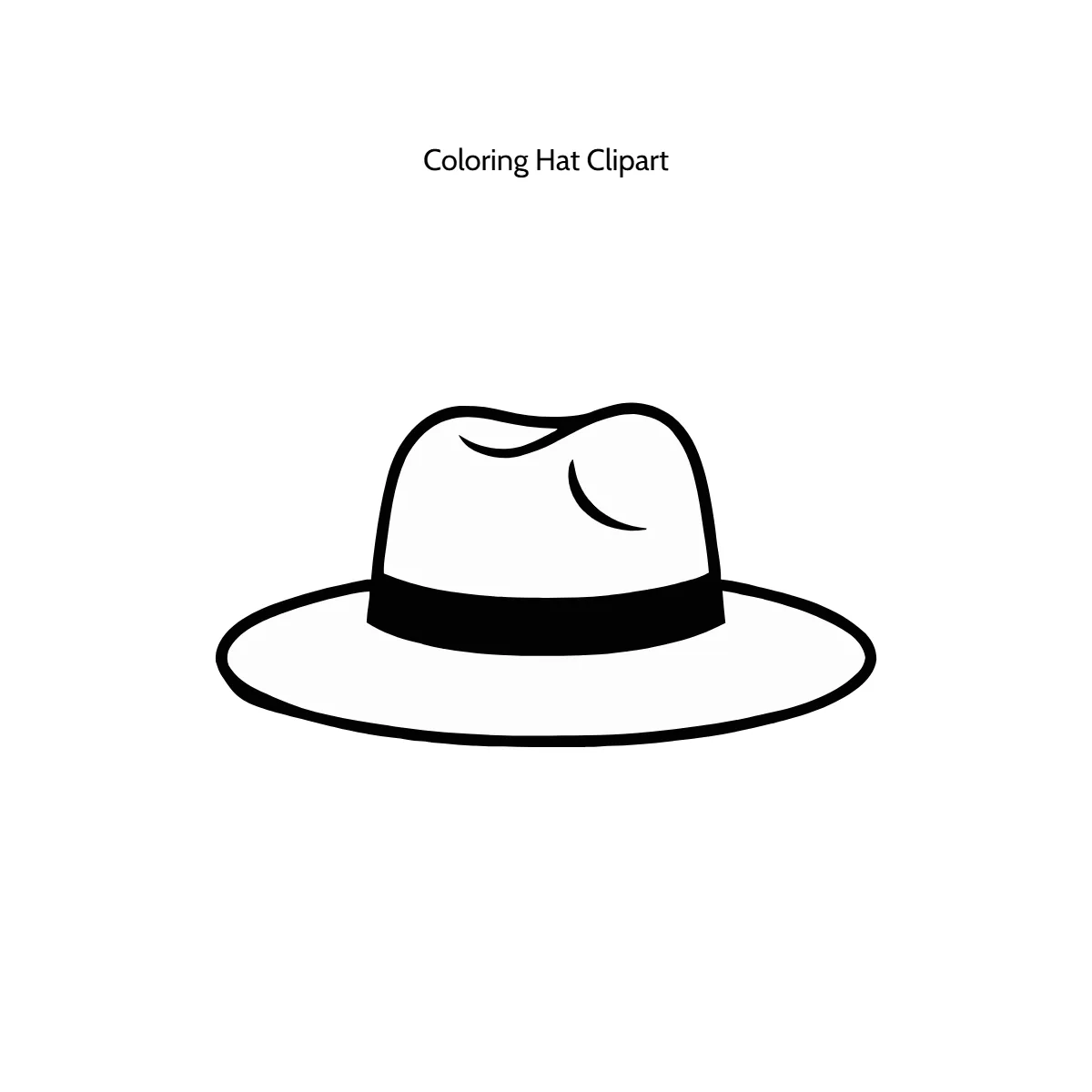 Free Coloring Hat Clipart Template to Edit Online