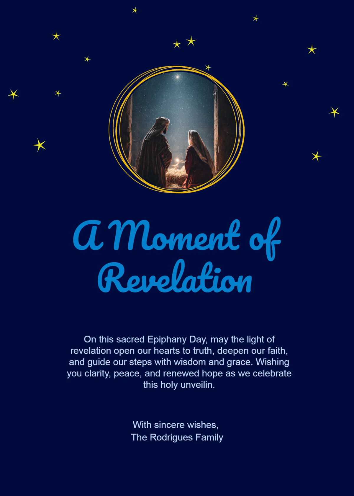 Free Epiphany Revelation Wishes Template to Edit Online