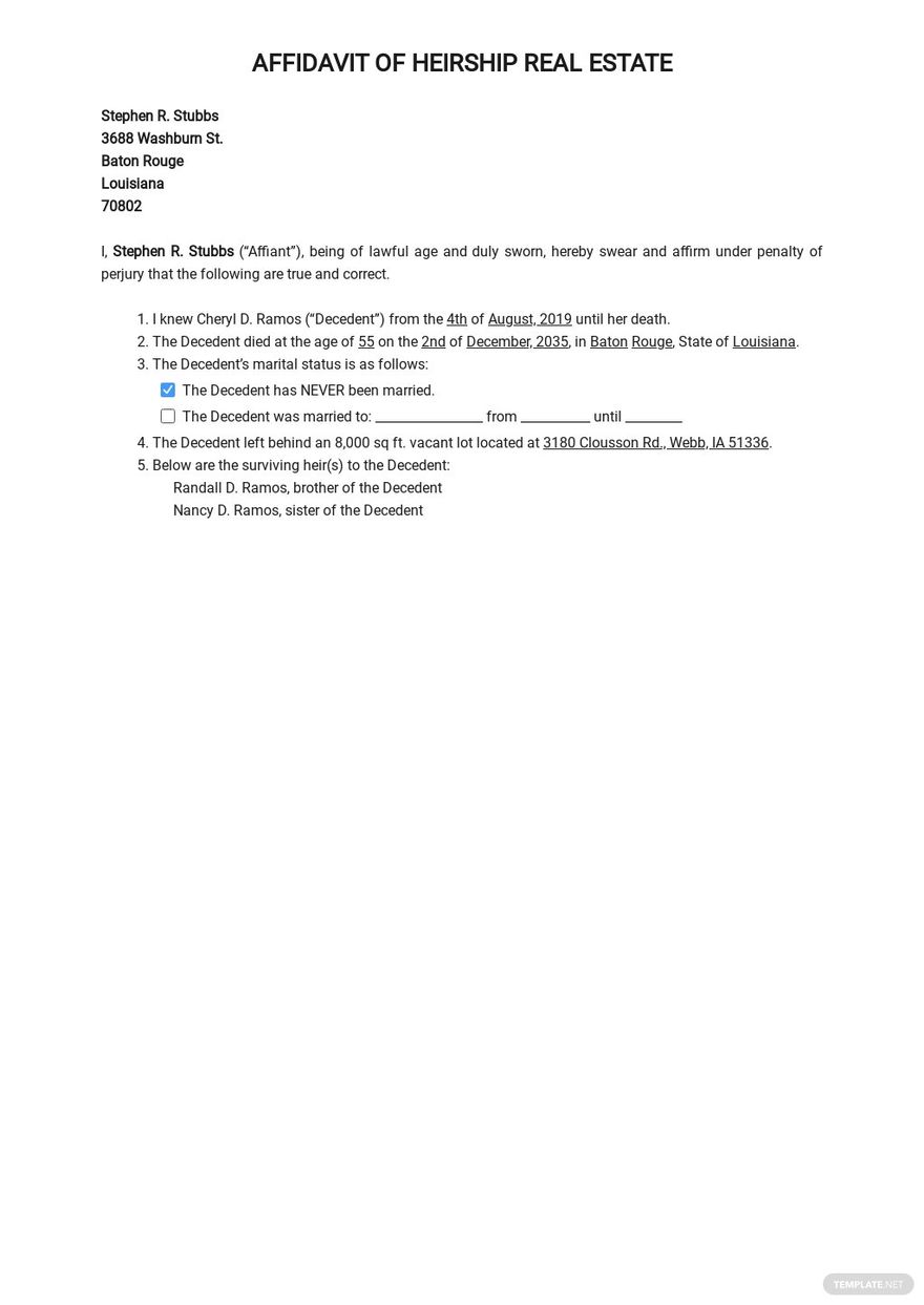 Free Blank Affidavit Service Template - Google Docs, Word | Template.net