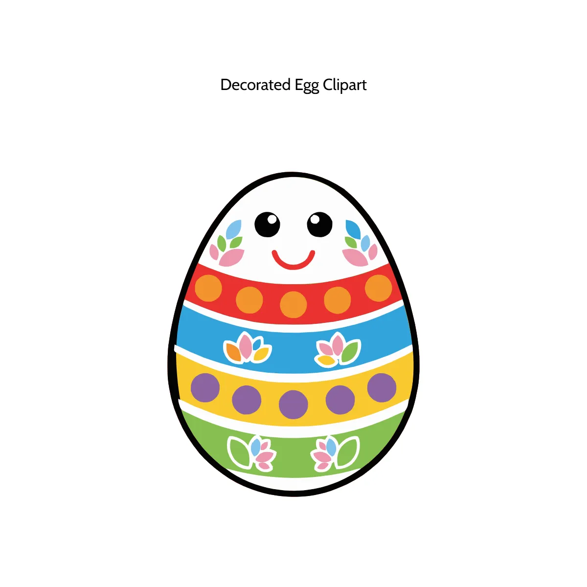 Free Decorated Egg Clipart Template to Edit Online