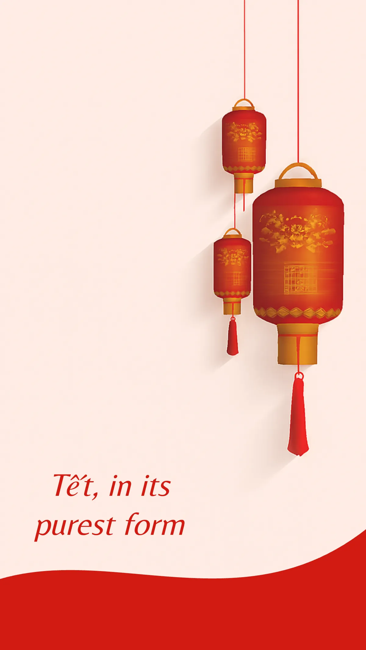 Free Minimalist Tet Wallpaper Template to Edit Online