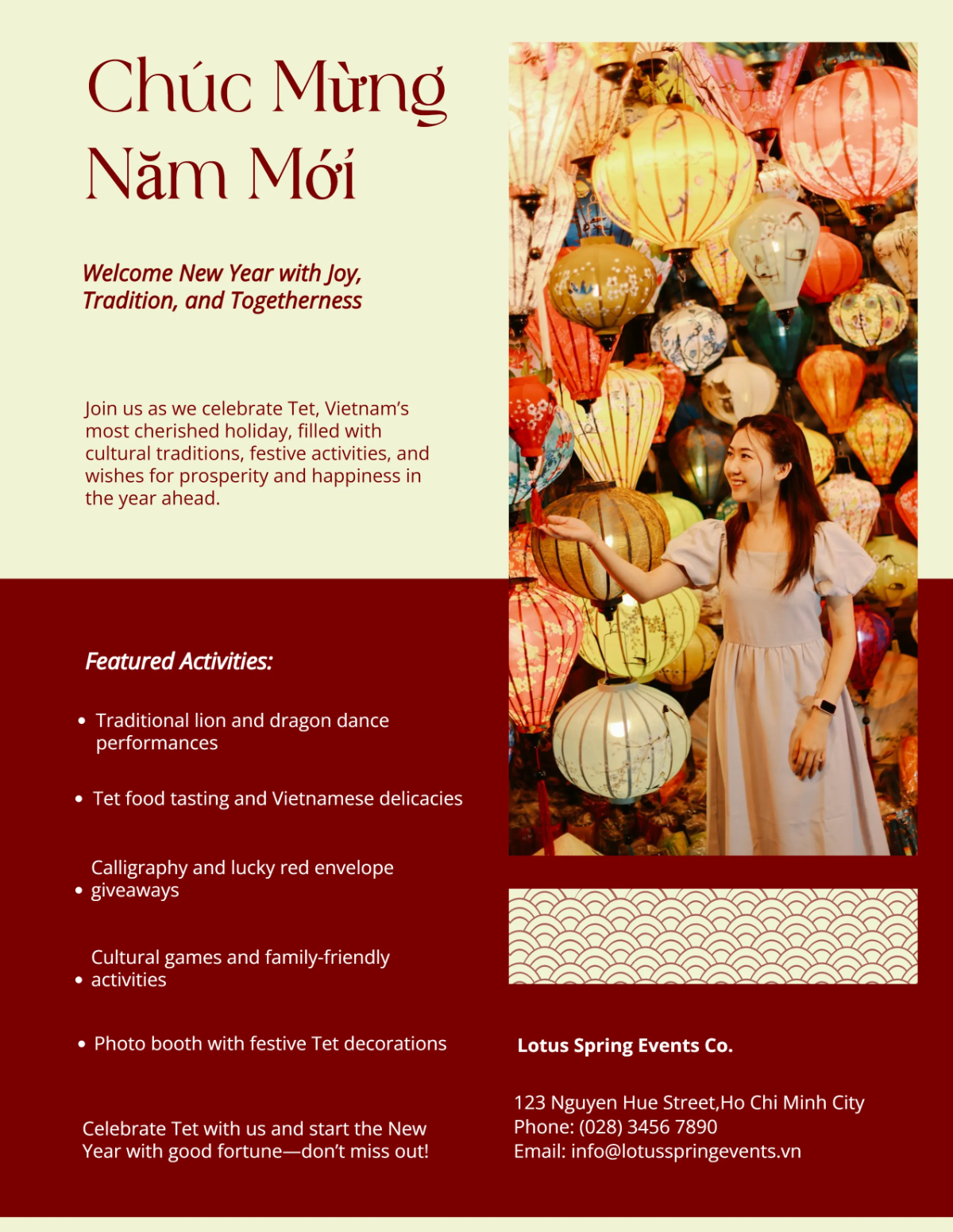 Free Elegant Tet Flyer Template to Edit Online