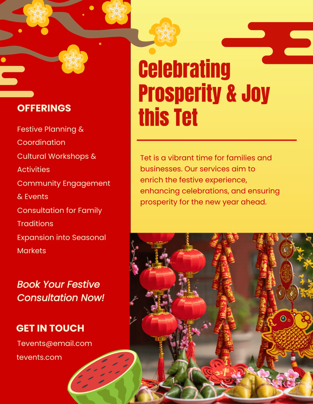 Free Colorful Tet Flyer Template to Edit Online