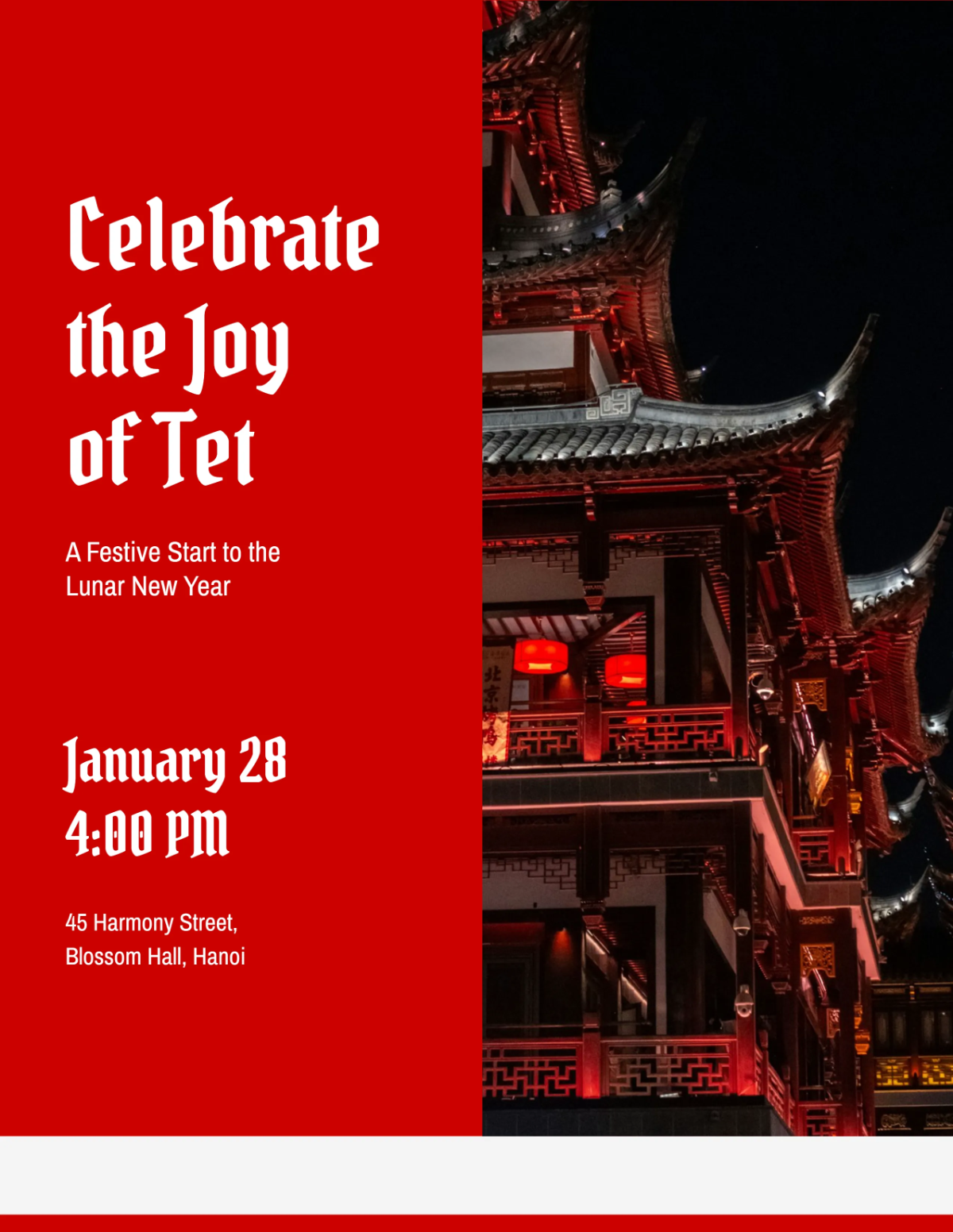 Free Tet Holiday Flyer Template to Edit Online