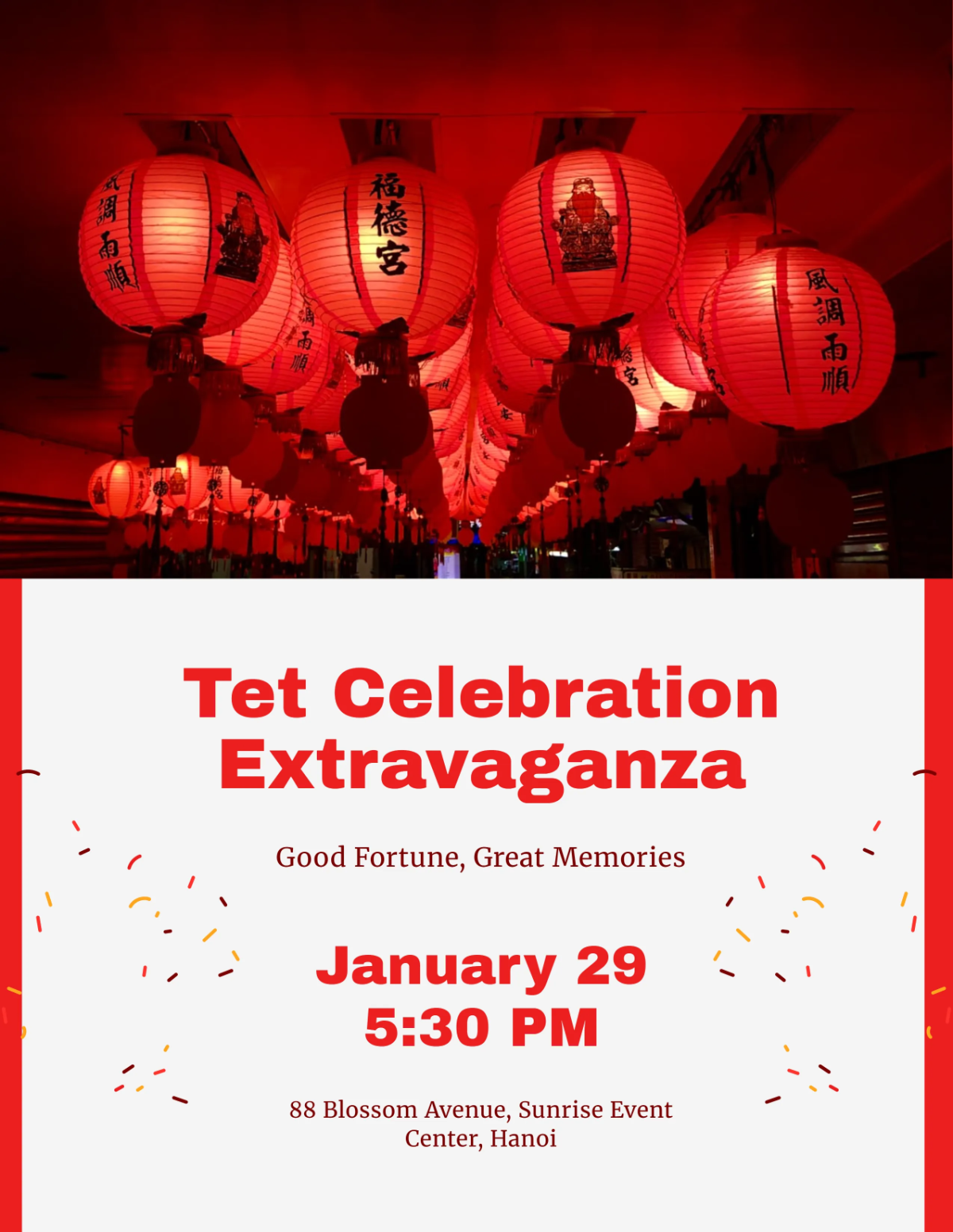 Free Tet Celebration Flyer Template to Edit Online