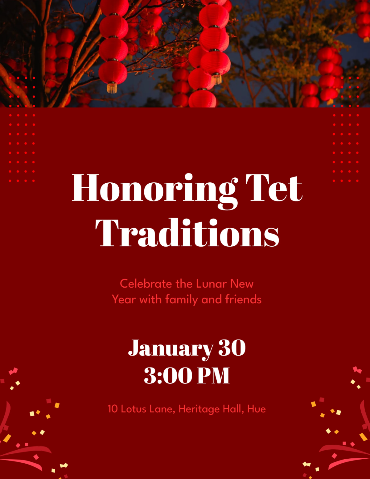Free Tet Traditional Flyer Template to Edit Online