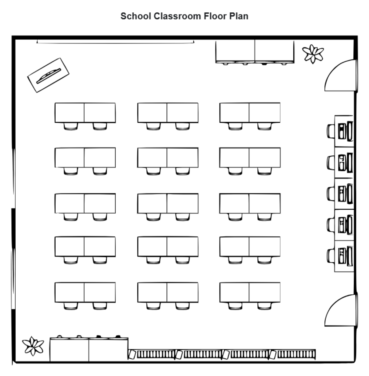 Free School Classroom Floor Plan Template to Edit Online