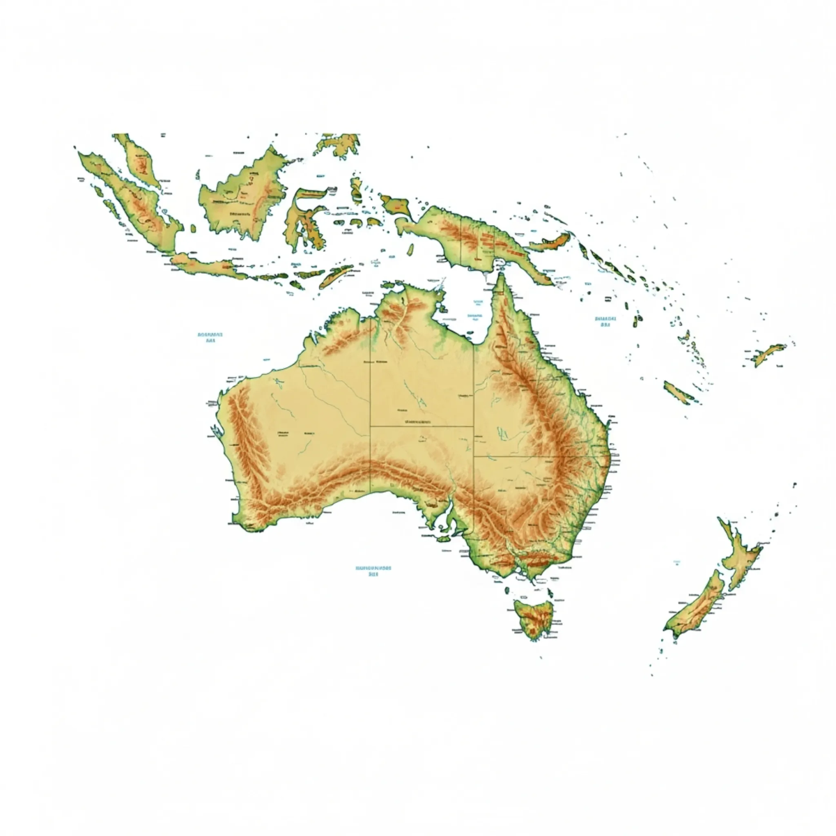 Free Australia Map Template to Edit Online