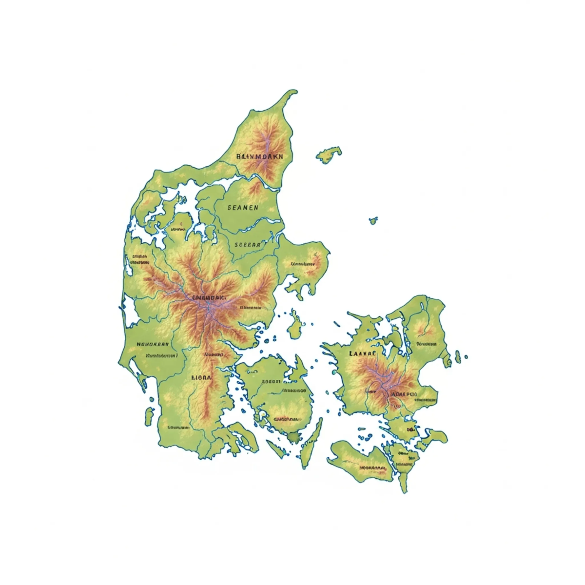 Free Denmark Map Template to Edit Online
