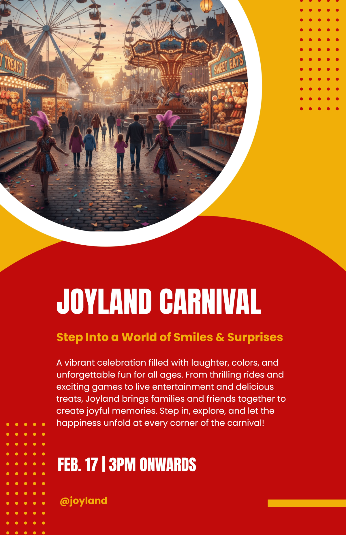 Free Modern Carnival Poster Template to Edit Online