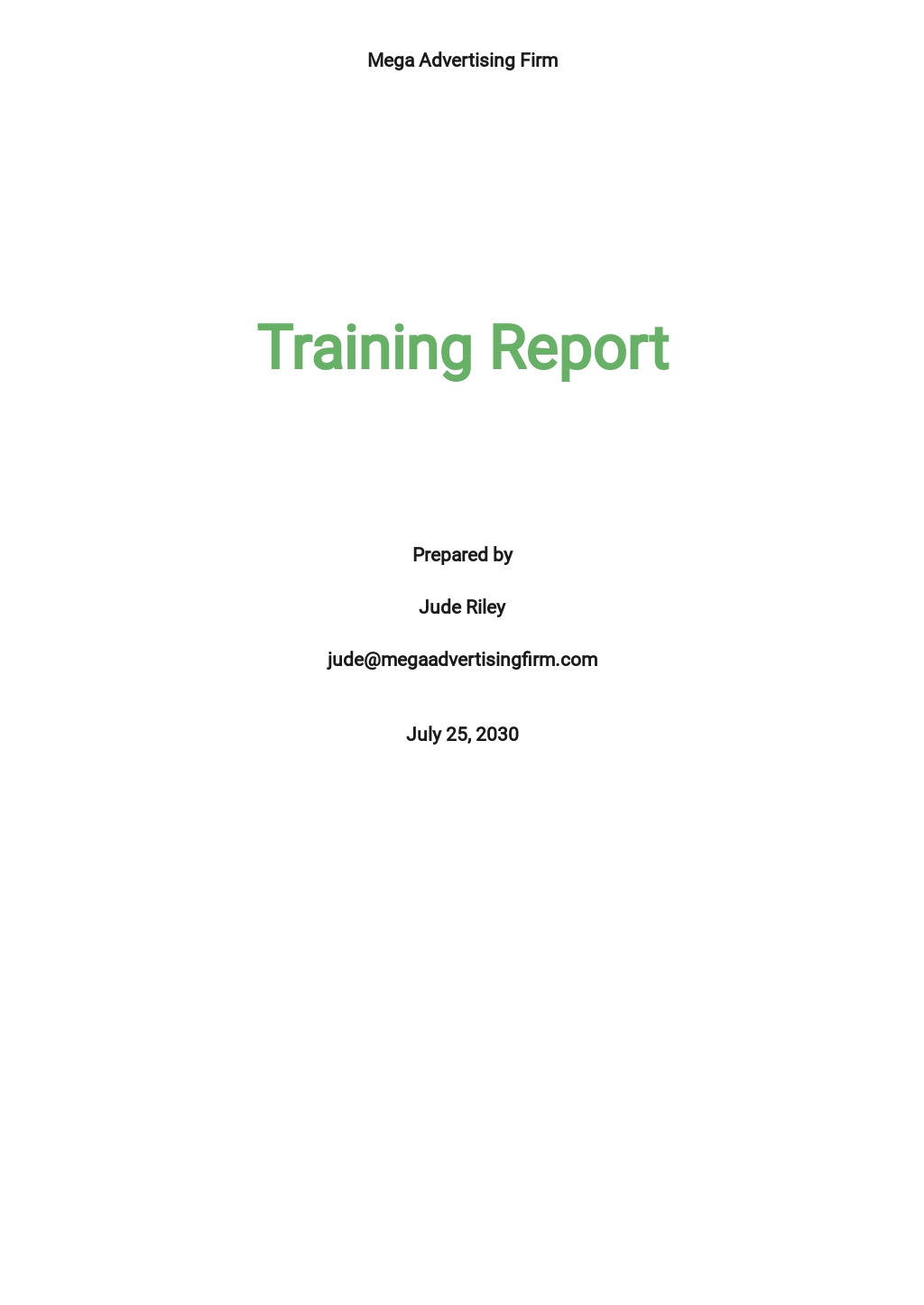 Sample Training Report Template In Google Docs Word Template Net Hot 