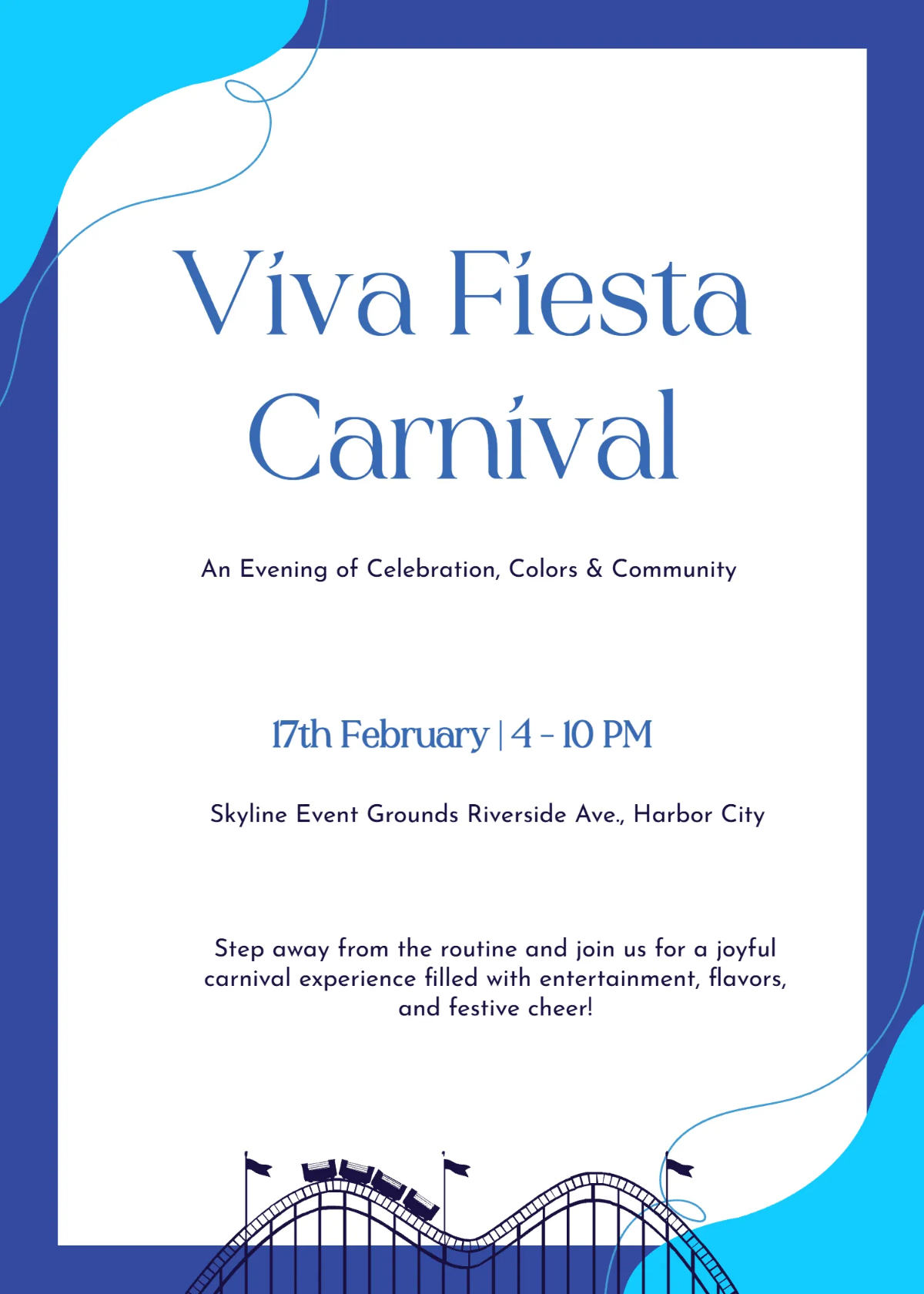 Free Aesthetic Carnival Invitation Template to Edit Online