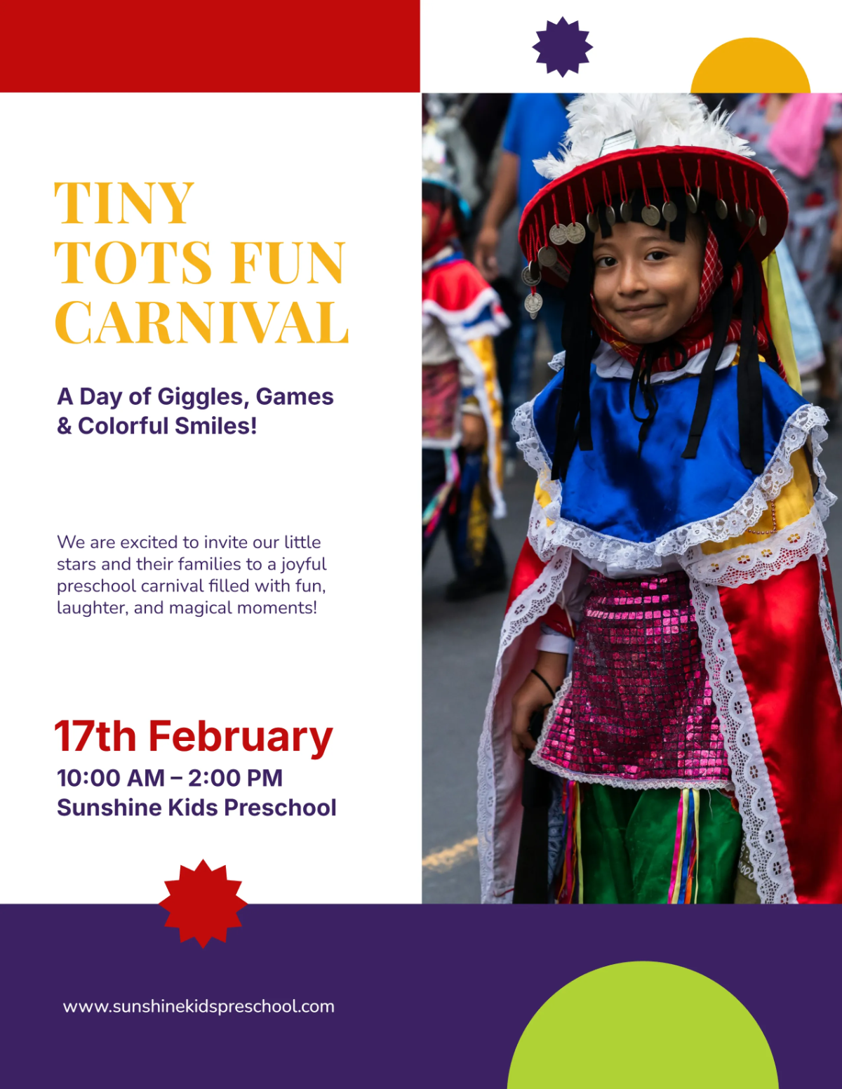 Free Preschool Carnival Flyer Template to Edit Online