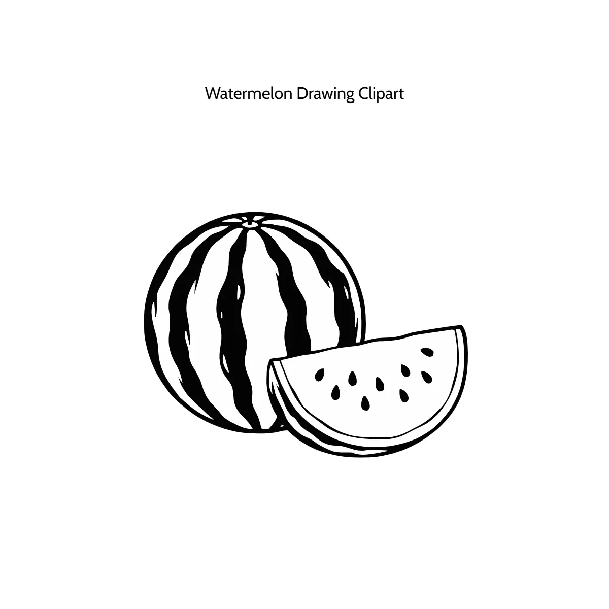 Free Watermelon Drawing Clipart Template to Edit Online