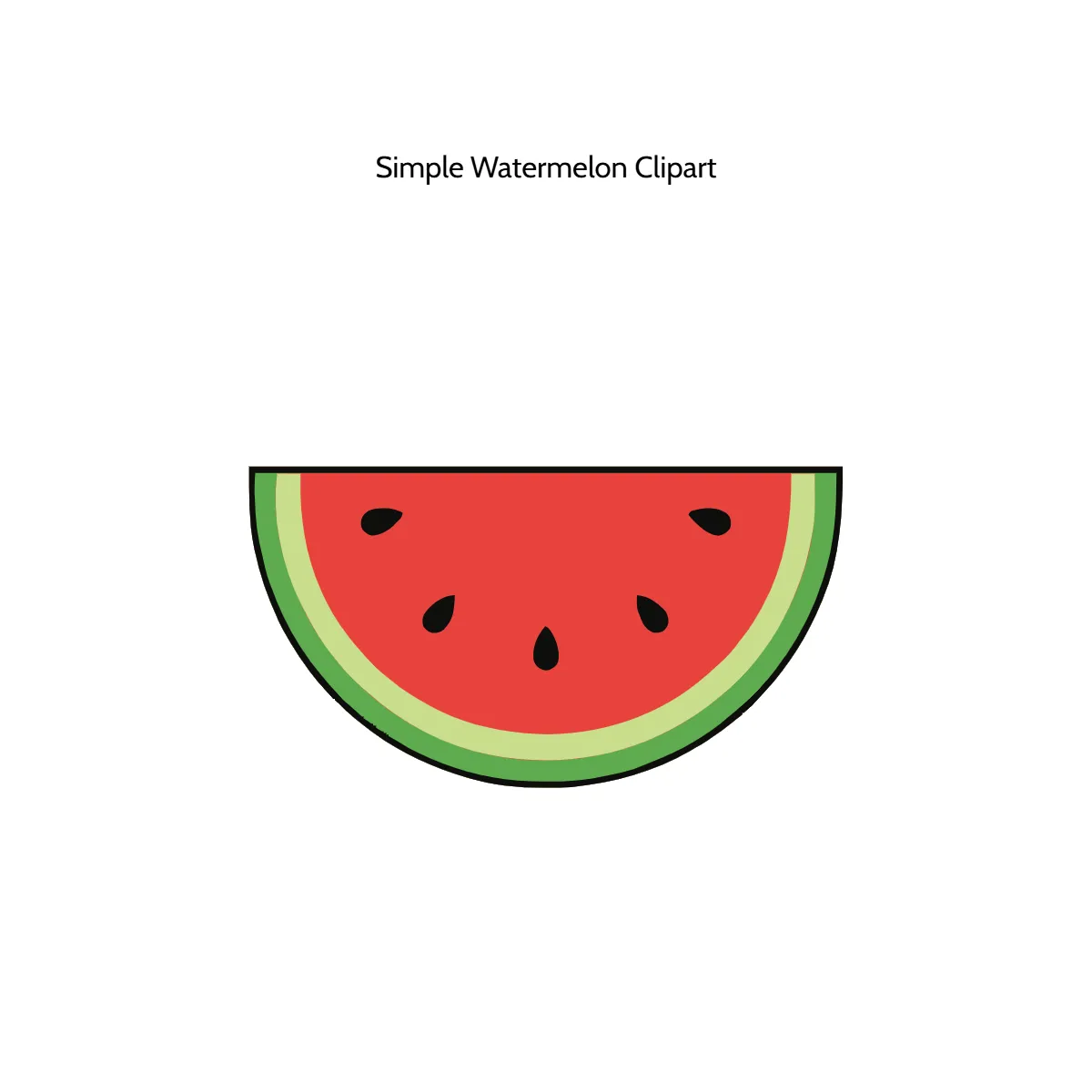 Free Simple Watermelon Clipart Template to Edit Online