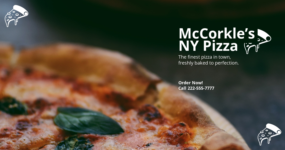 Free Pizza Restaurant Facebook Post Template