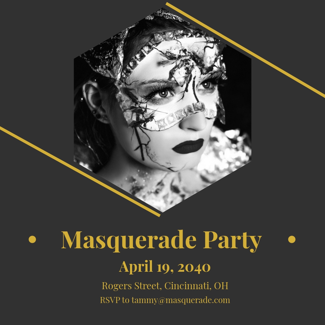 Free Masquerade Party Instagram Post Template