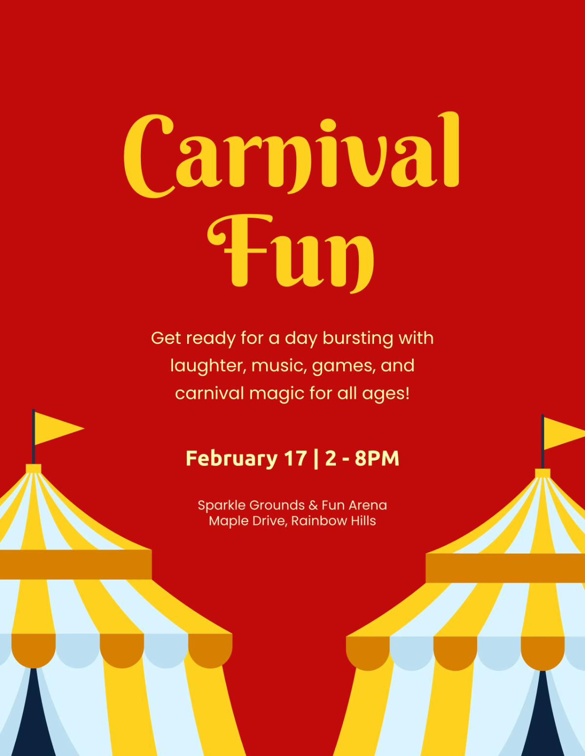 Free Minimalist Carnival Flyer Template to Edit Online