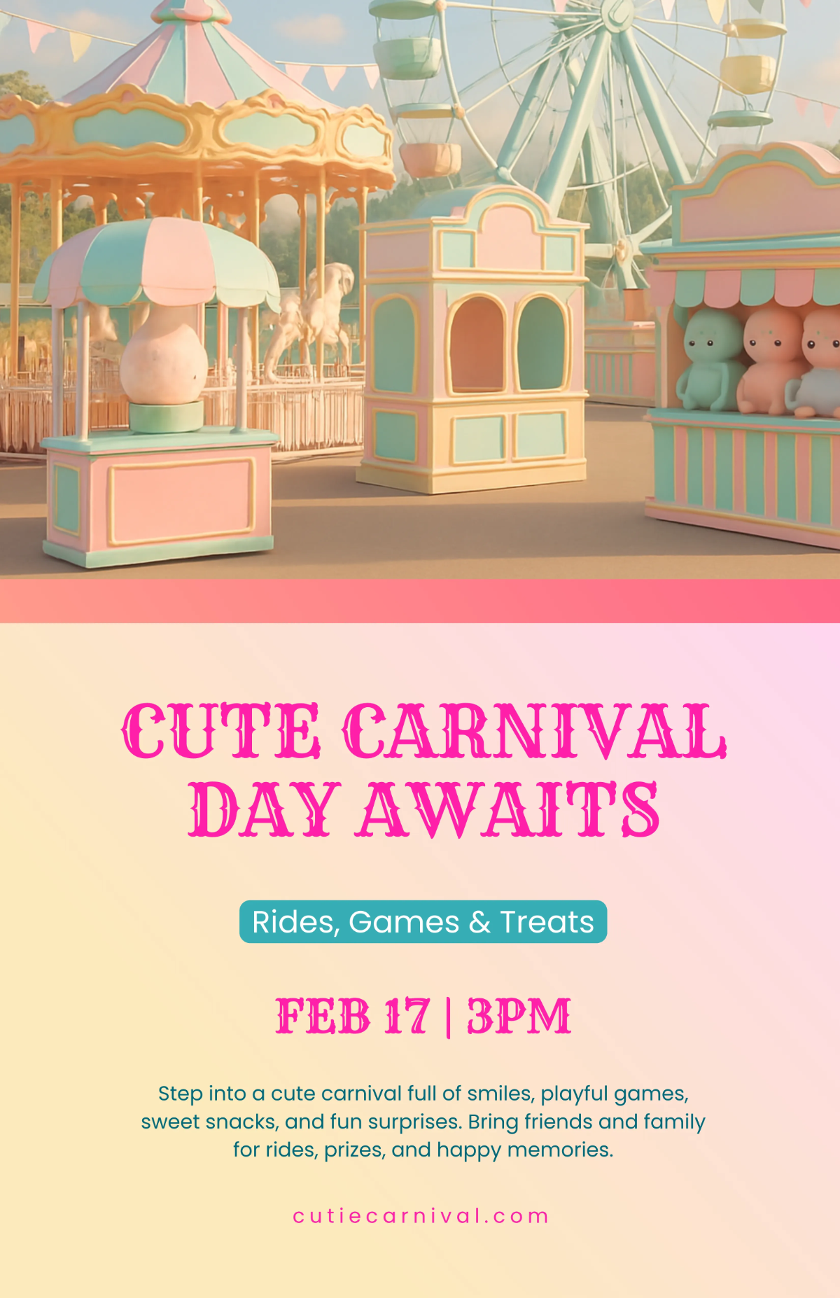 Free Cute Carnival Poster Template to Edit Online