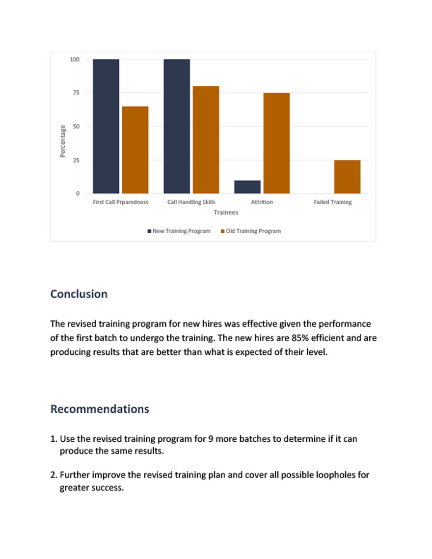 Free Sample Employee Training Report Template - Google Docs, Word ...