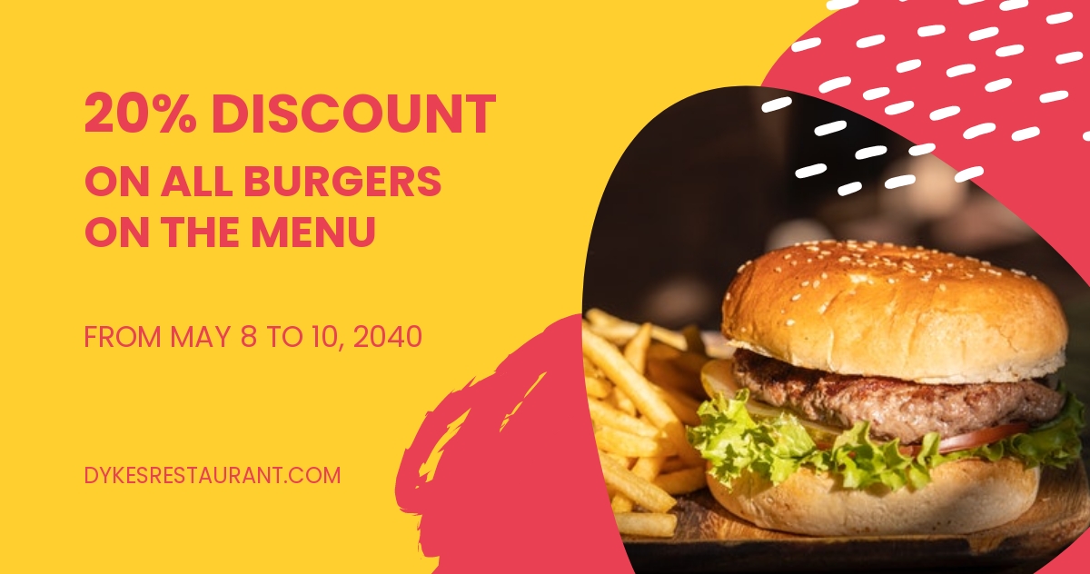 Free Restaurant Food Facebook Post Template