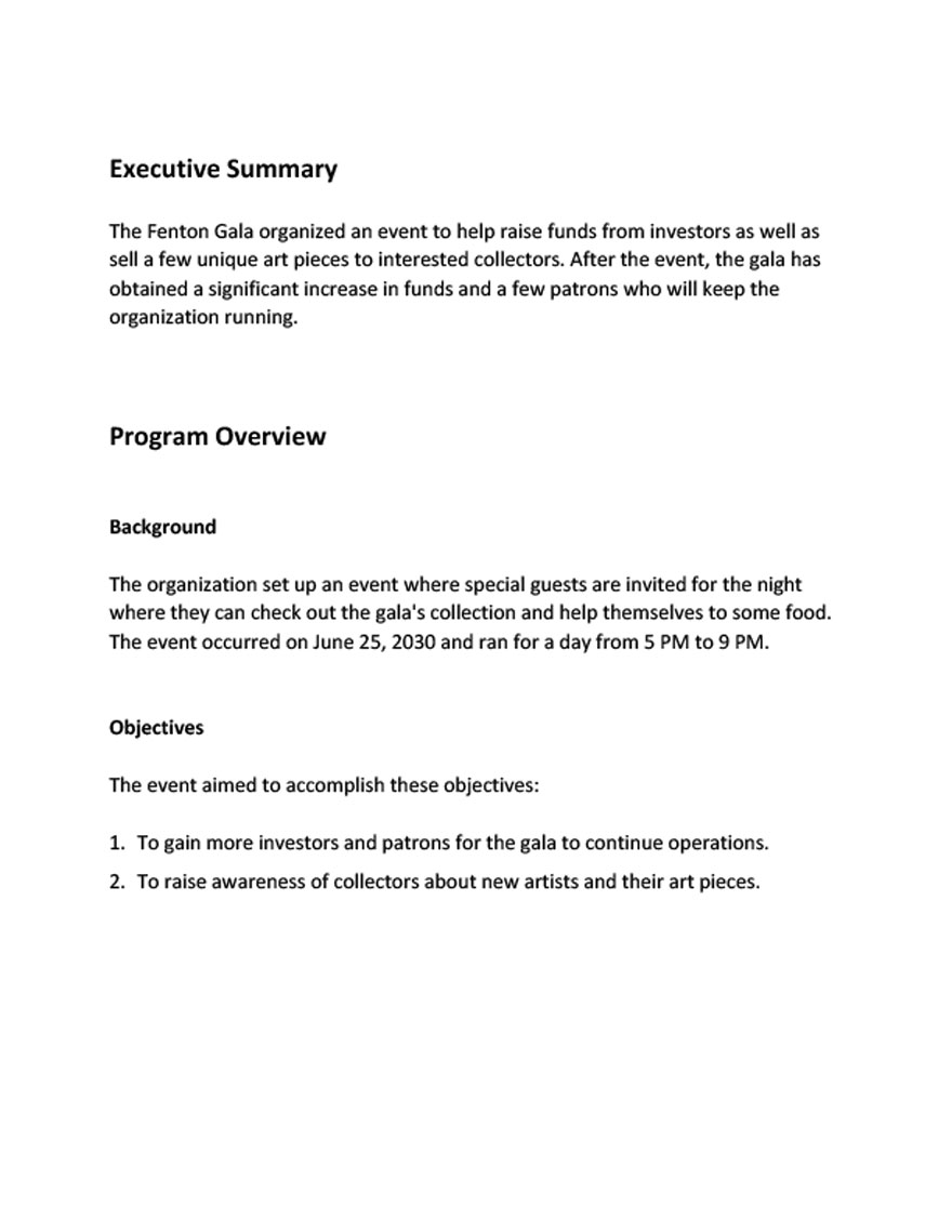 Event Report Sample Template - Google Docs, Word | Template.net Event Report Sample Template - Google Docs, Word | Template.net