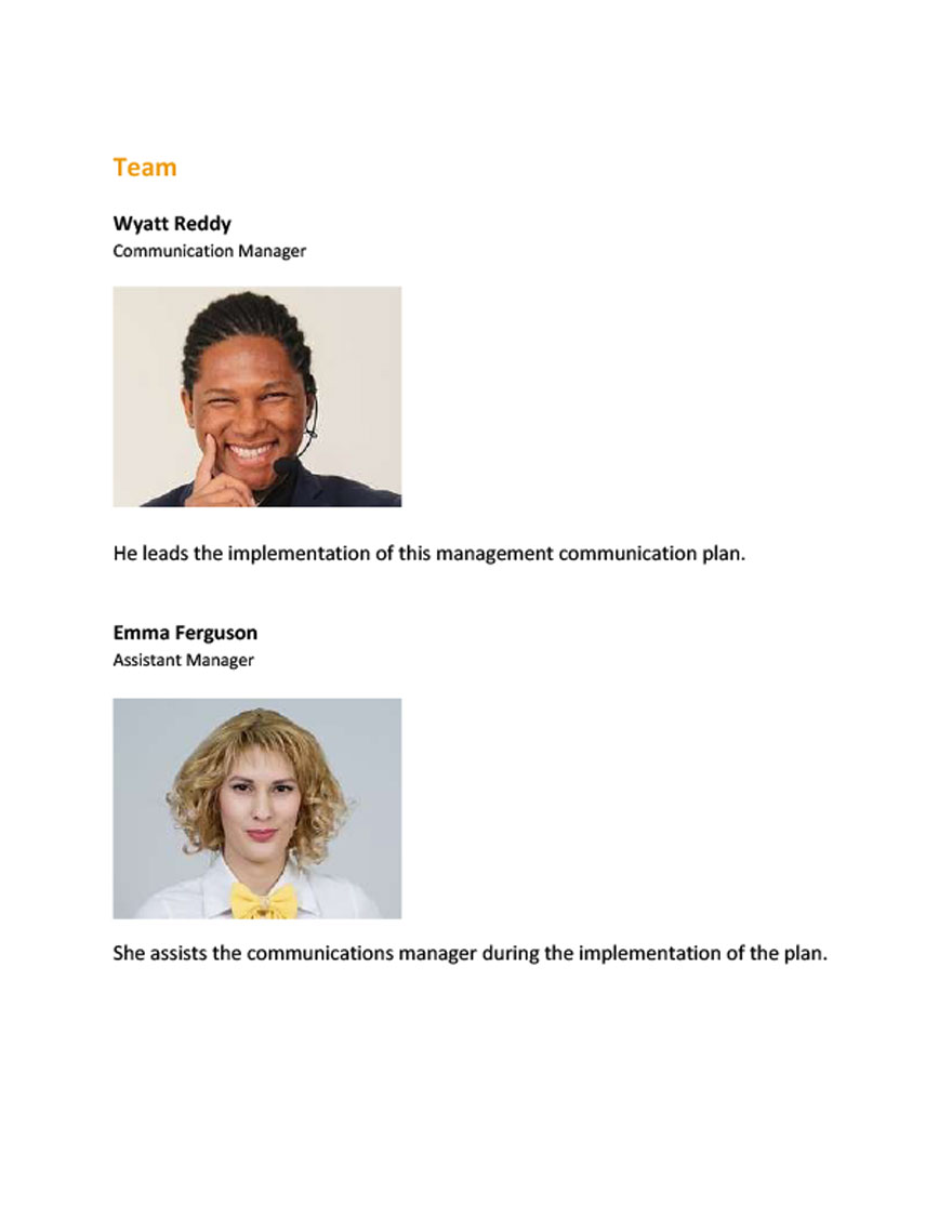 Management Communication Plan Template - Google Docs, Word, Apple Pages ...