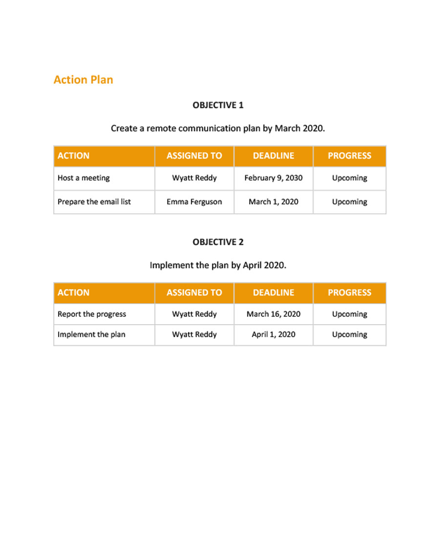 Management Communication Plan Template - Google Docs, Word, Apple Pages ...
