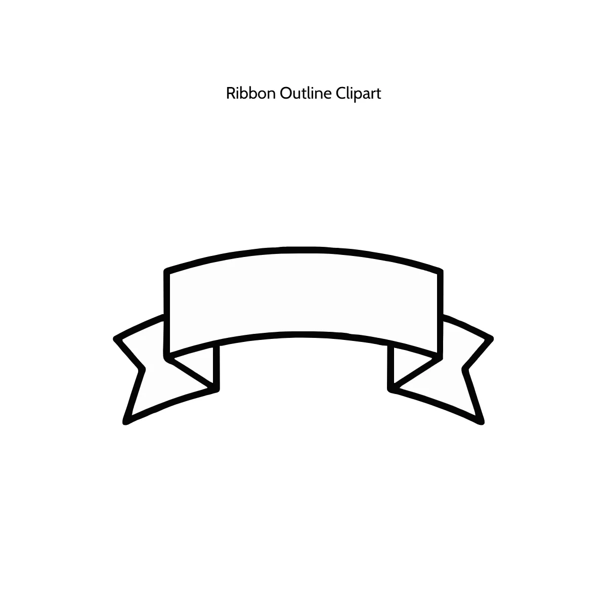 Free Ribbon Outline Clipart Template to Edit Online