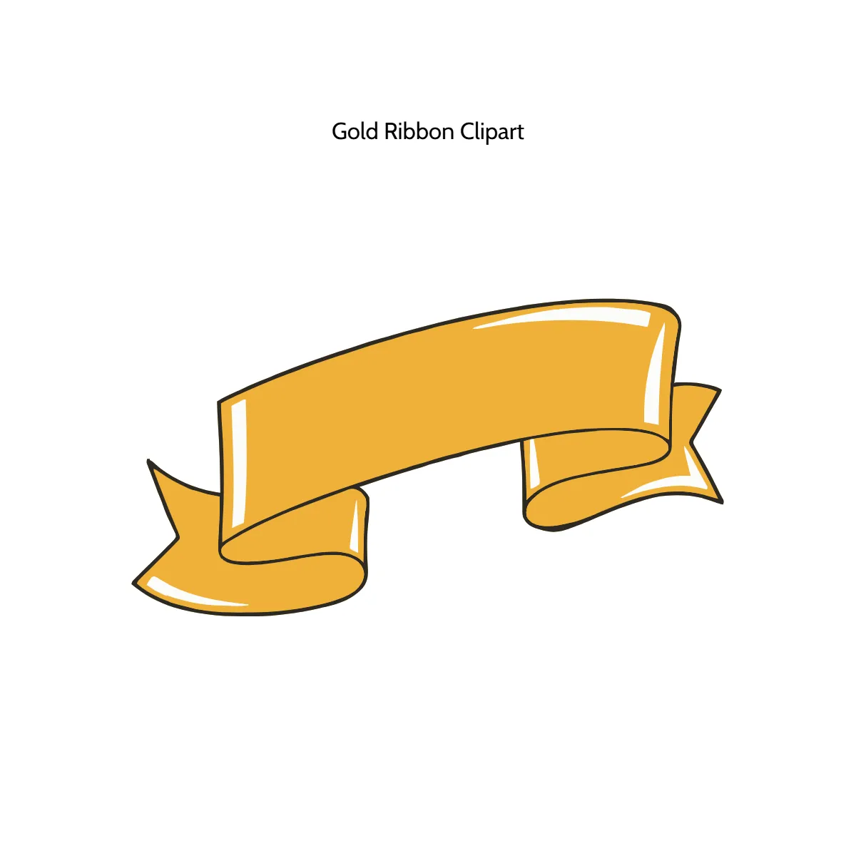 Free Gold Ribbon Clipart Template to Edit Online