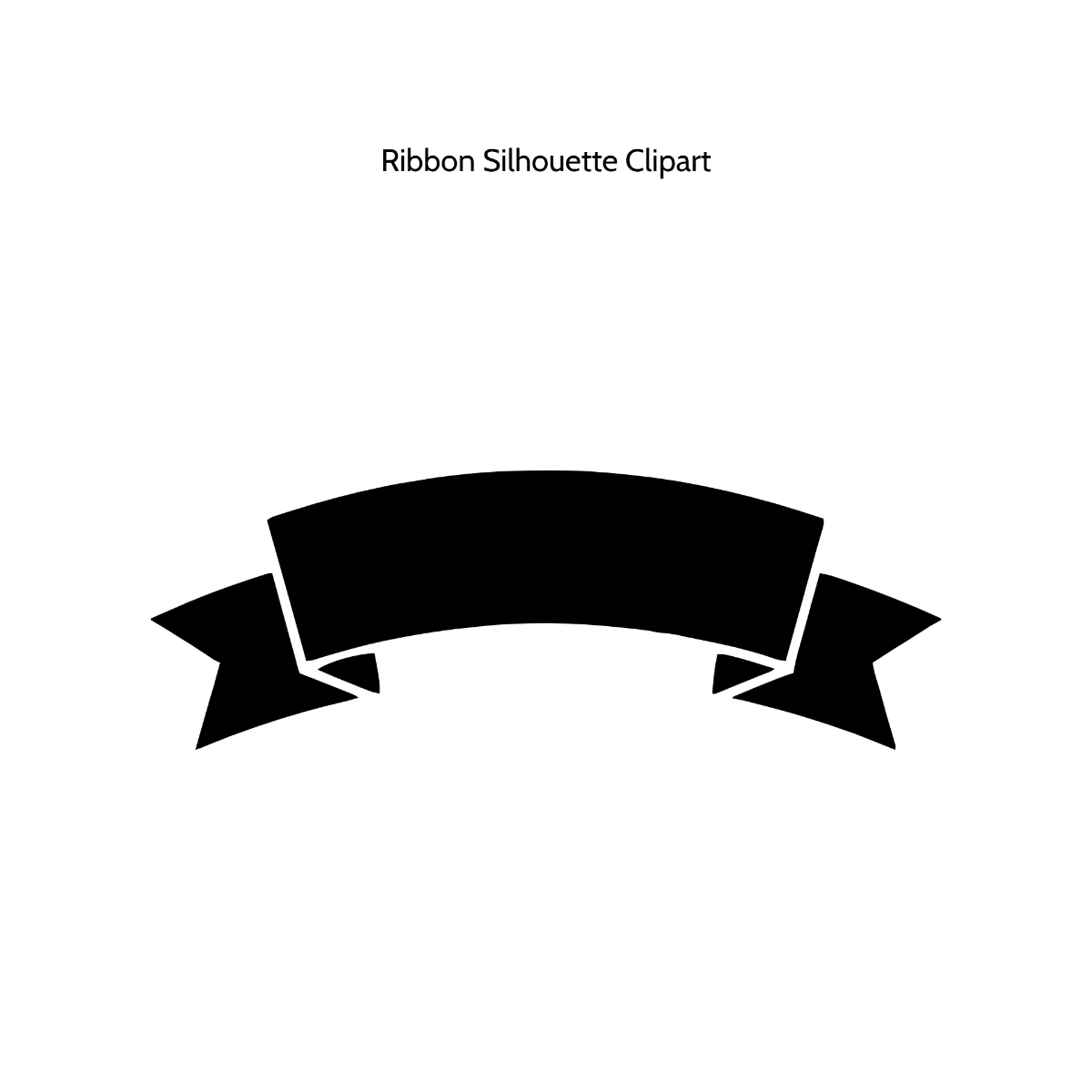 Free Ribbon Silhouette Clipart Template to Edit Online