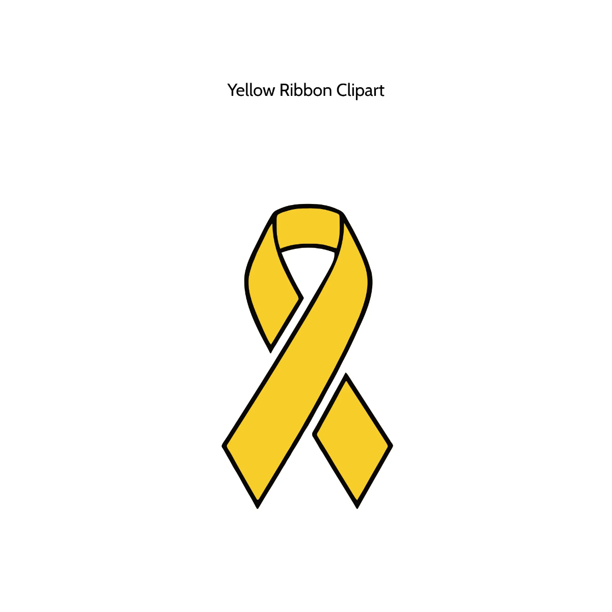 Free Yellow Ribbon Clipart Template to Edit Online