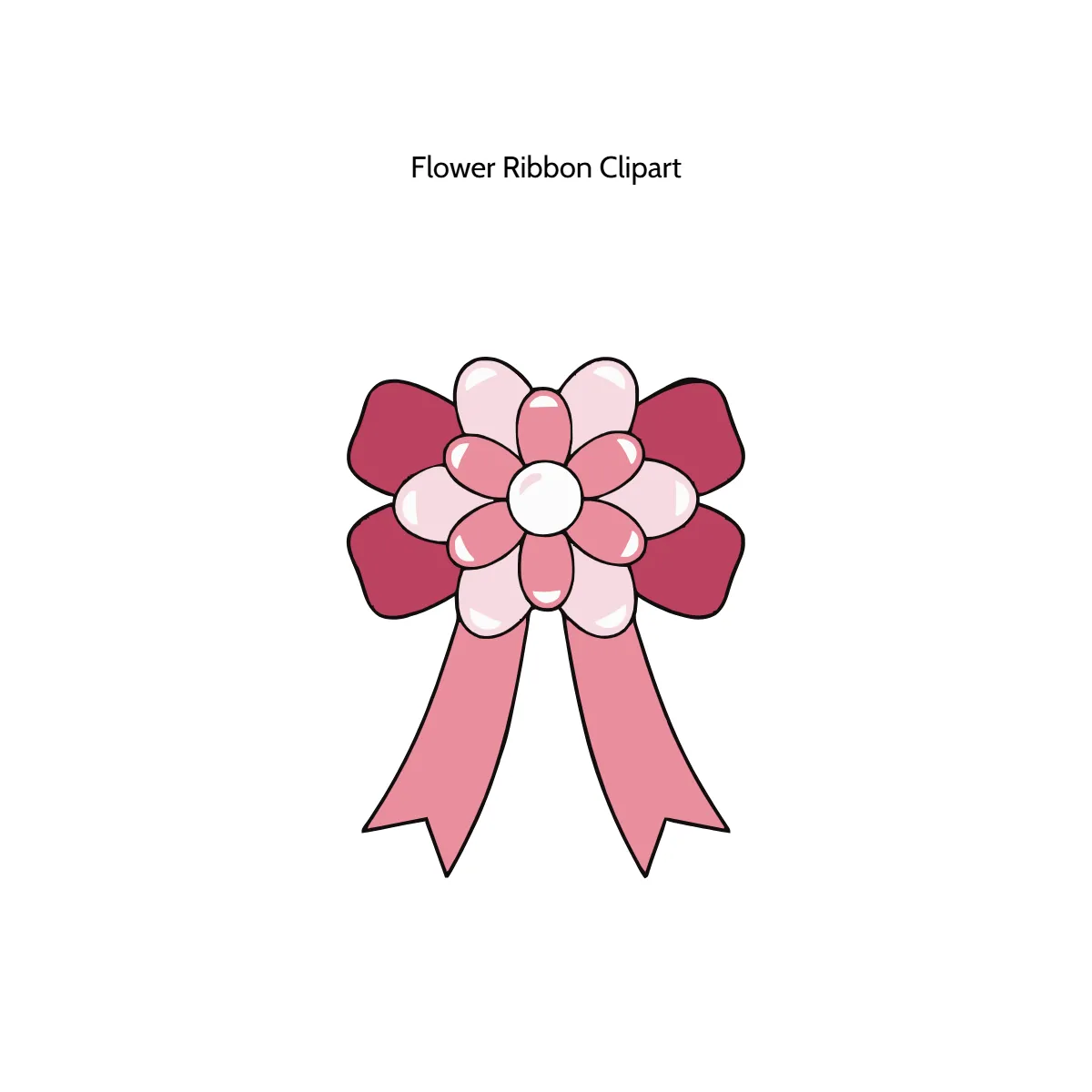 Free Flower Ribbon Clipart Template to Edit Online