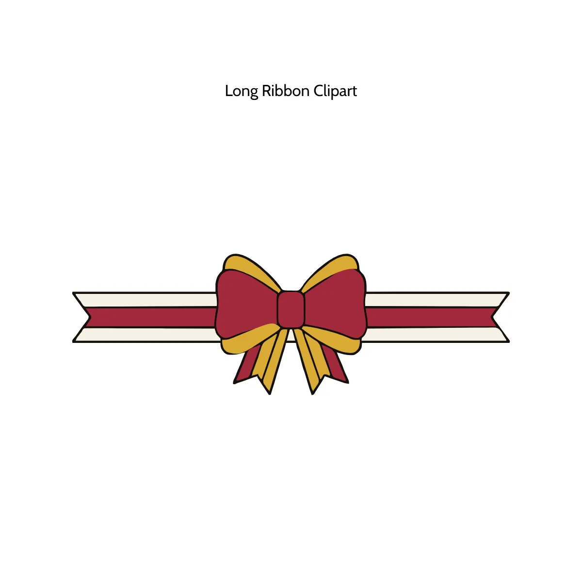 Free Long Ribbon Clipart Template to Edit Online