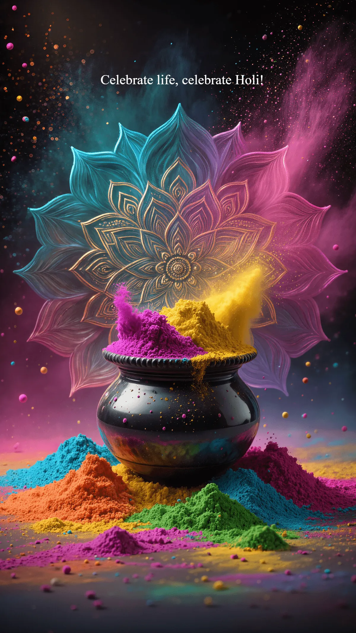 Free Radiant Holi Wallpaper Template to Edit Online