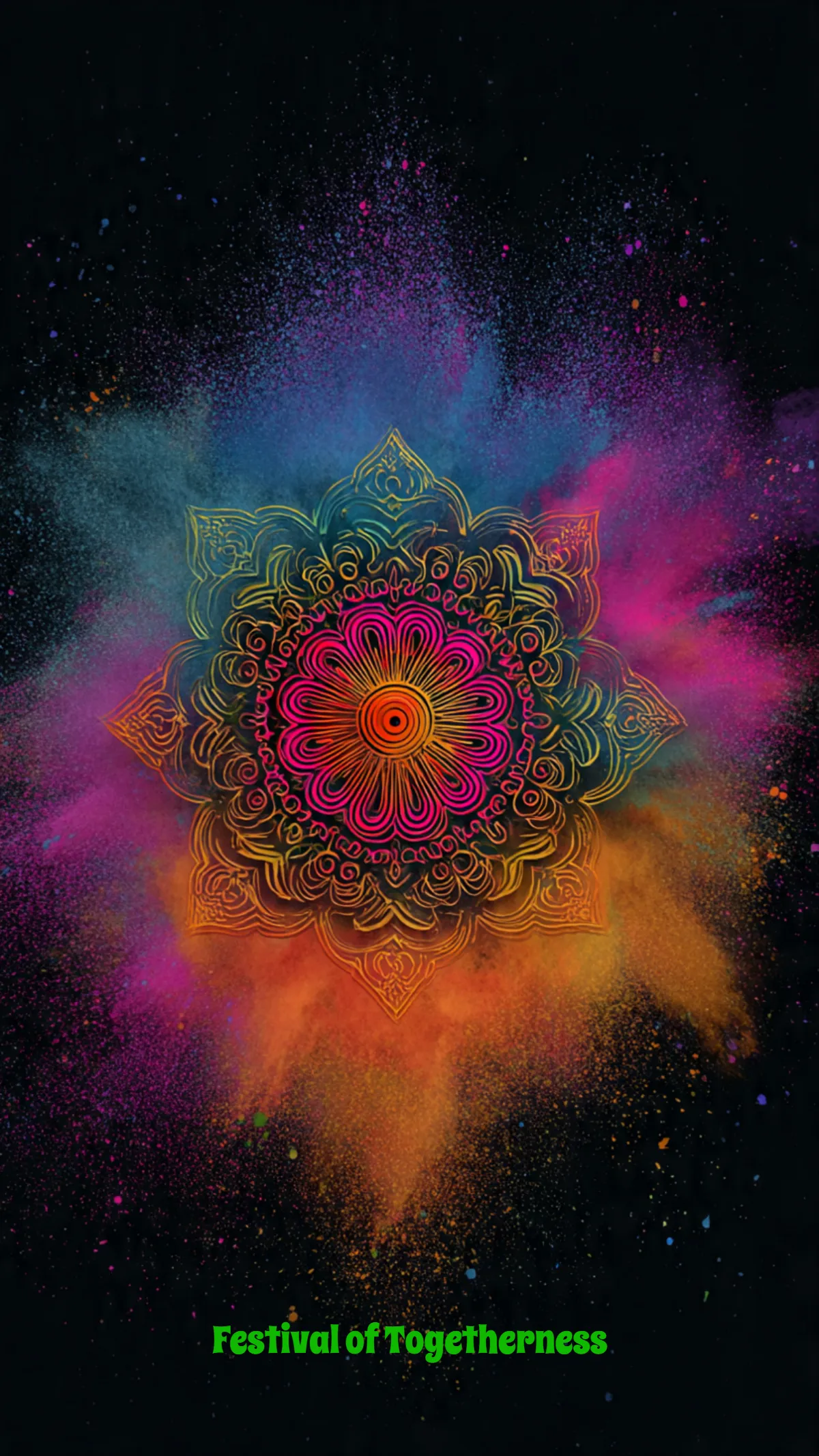 Free Rangoli Holi Wallpaper Template to Edit Online