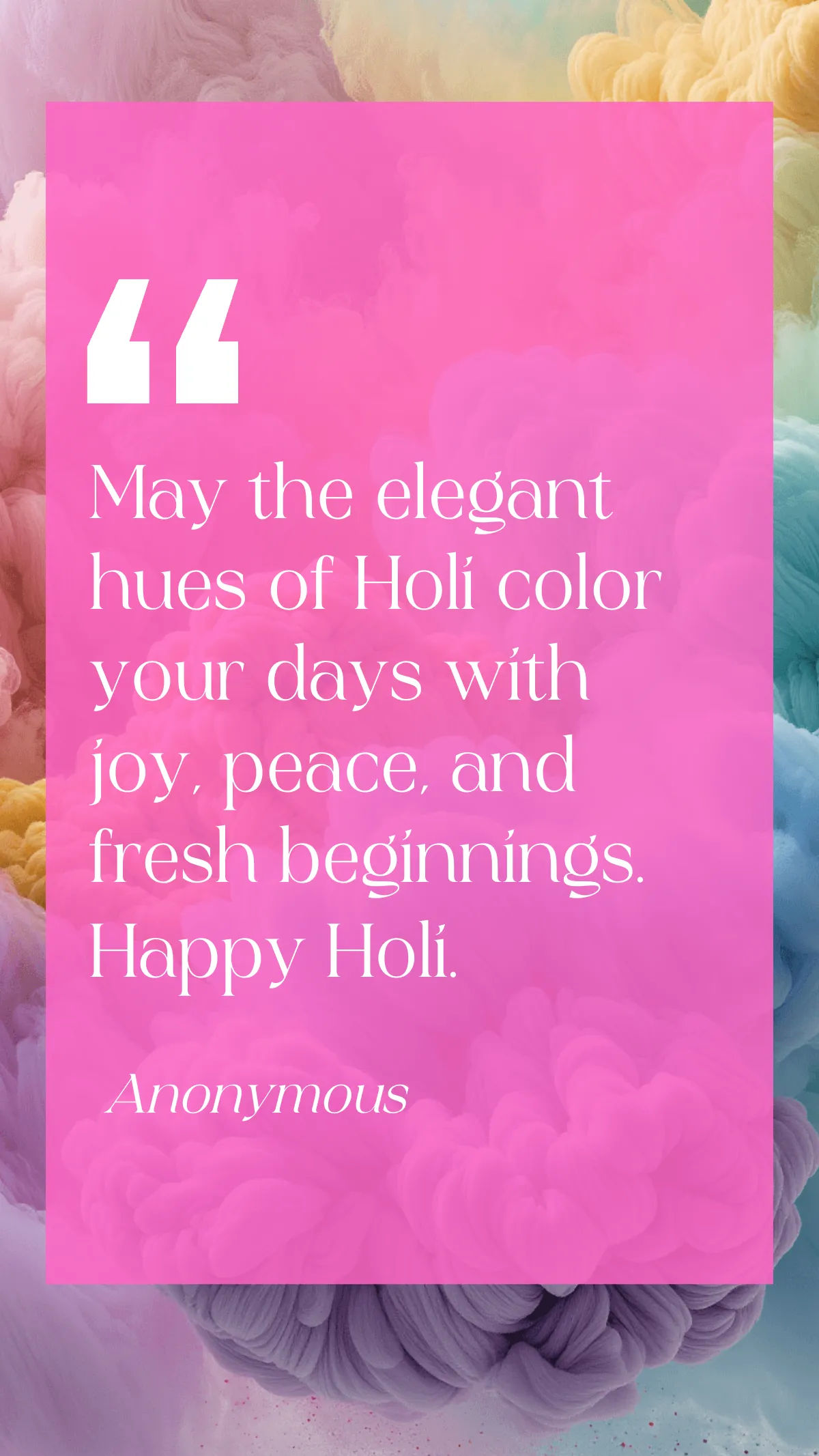 Elegant Holi Quote Template