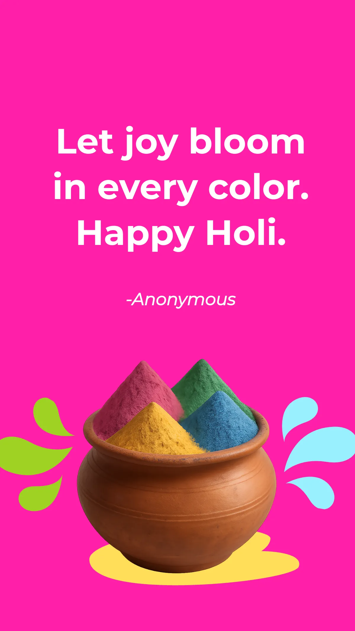 Minimalist Holi Quote Template