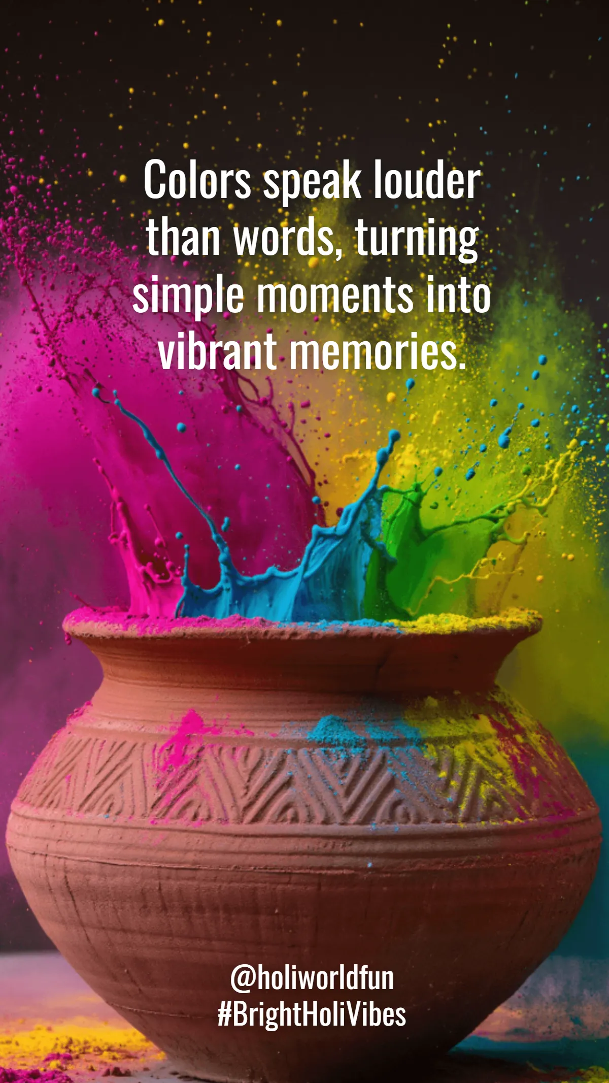 Bright Holi Quote Template