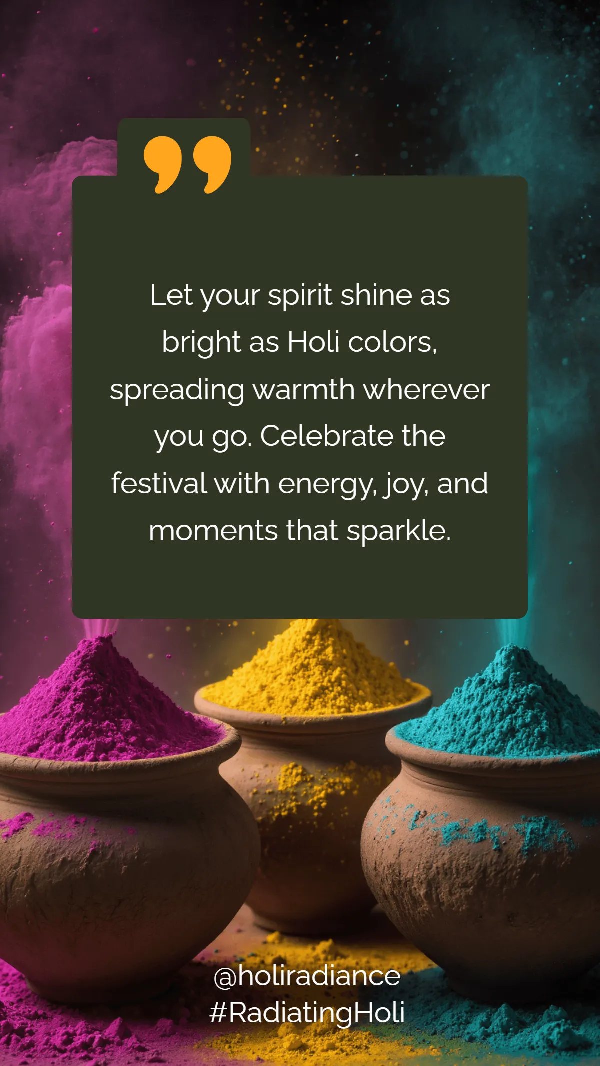 Radiating Holi Quote Template